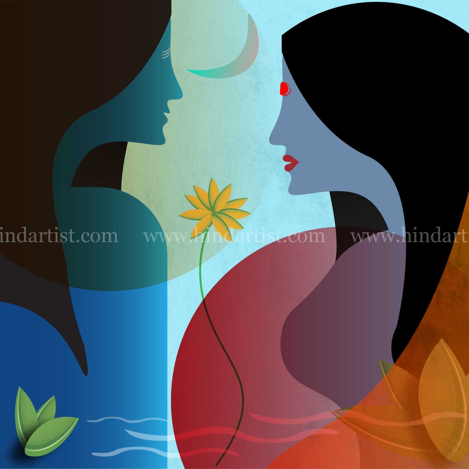 Premanand Maharaj Ji art Picture with frame Size 12x18 Inch - Hind Artist