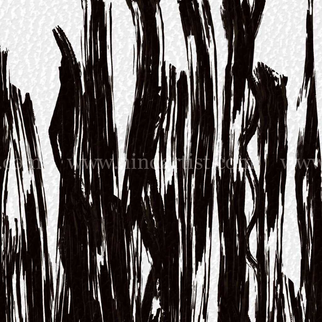 Black Painting abstract hand - Hind Artist